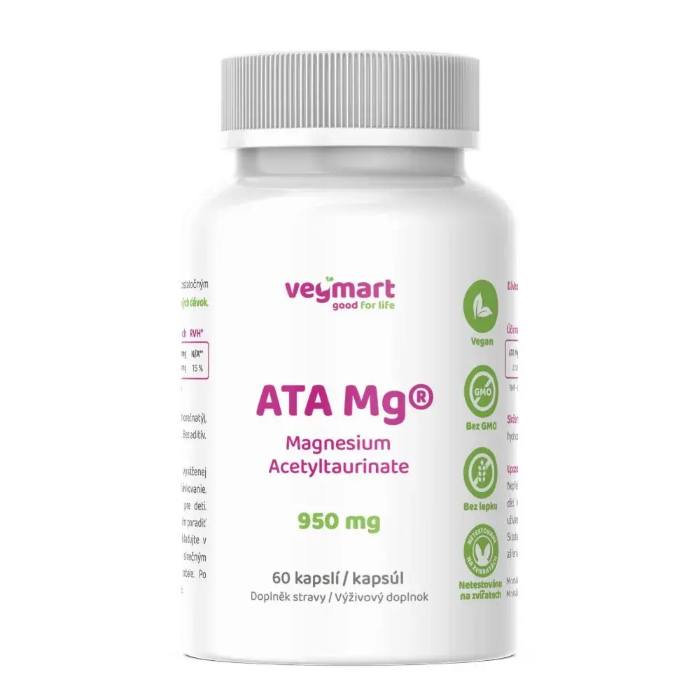 Vegmart ATA Mg® 475 mg, 60 kapsúl | Vegmart.cz